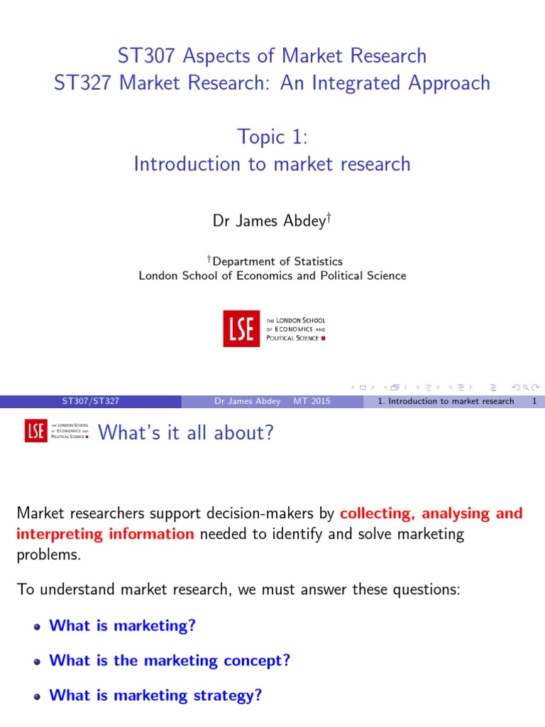 Introduction to Market Research | PDF | Marketing Research | Marketing