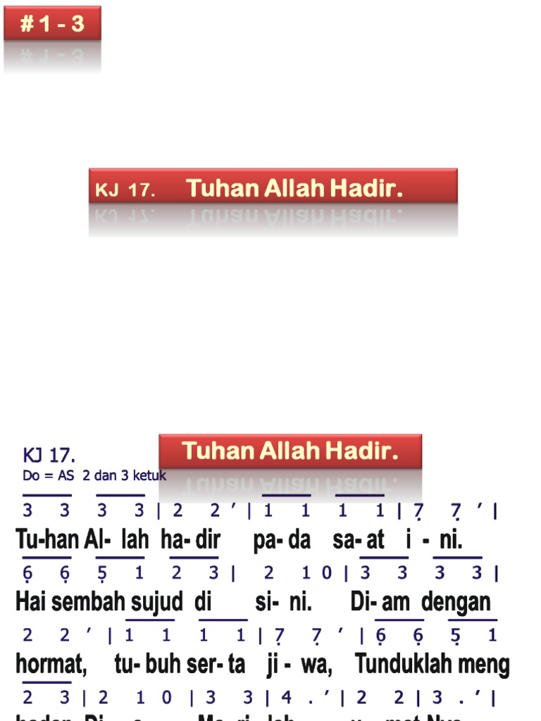 KJ 017. Tuhan Allah Hadir. | PDF