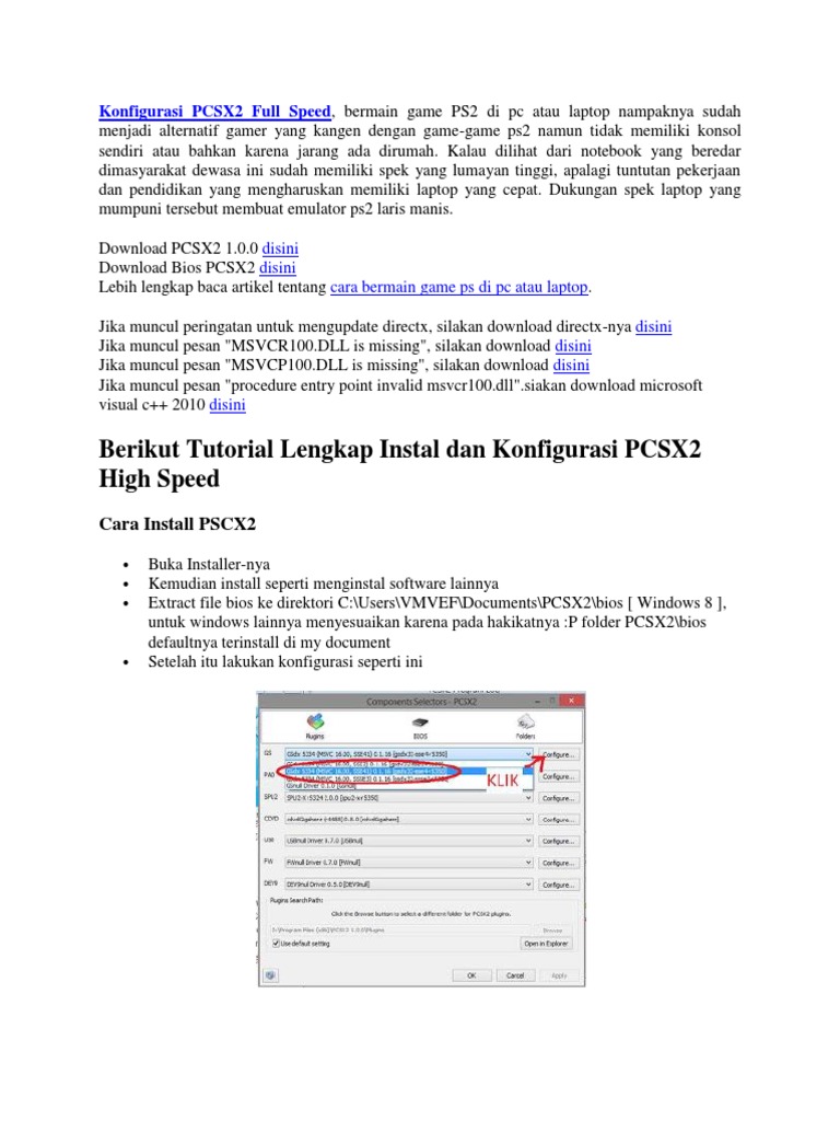 Konfigurasi PCSX2 Full Speed | PDF