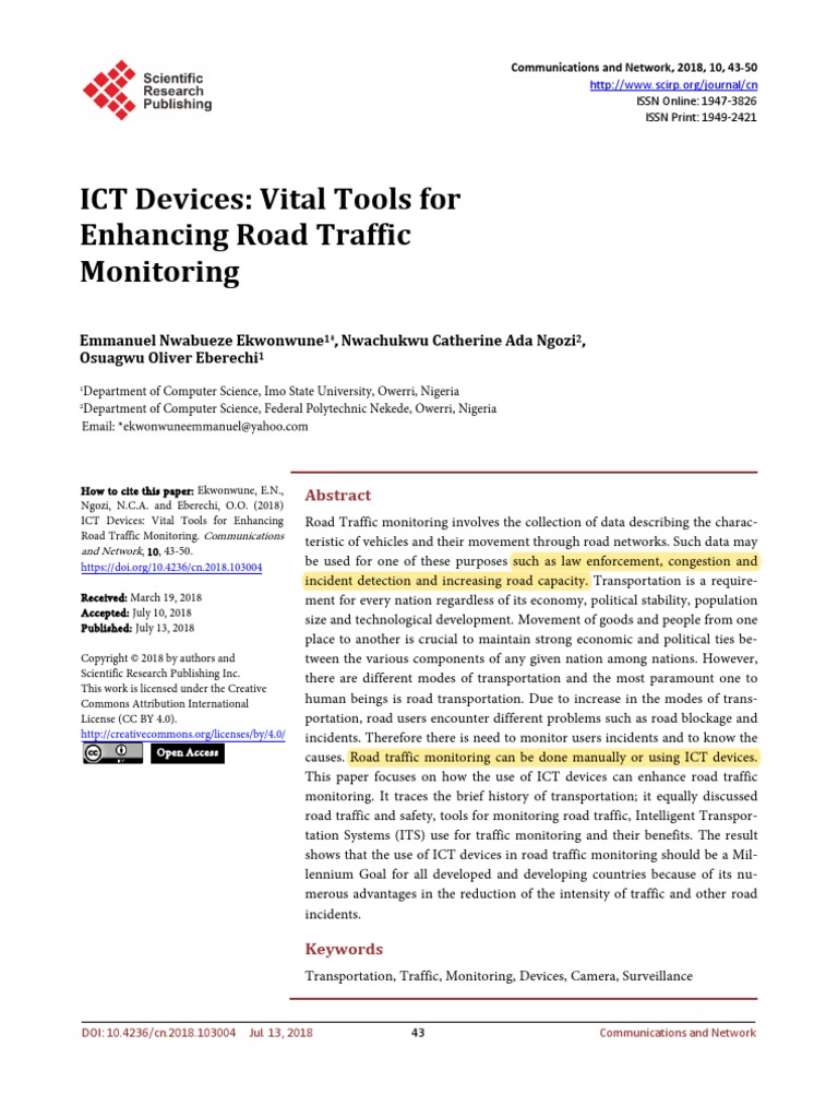 ICT Devices | PDF | Traffic | Road
