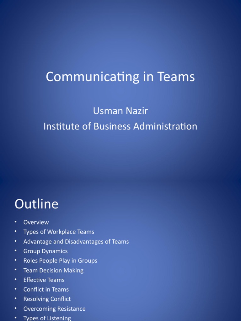 Effective Team Communication Strategies | PDF | Nonverbal Communication ...