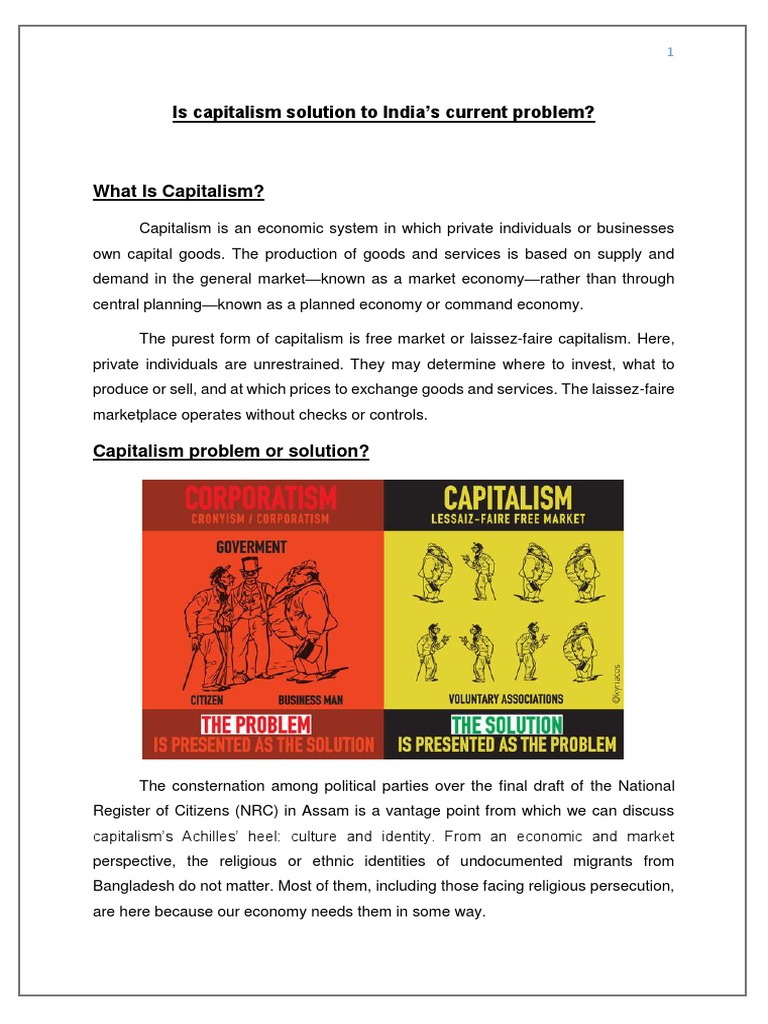 Capitalism's Role in India's Issues | PDF | Economic Inequality ...