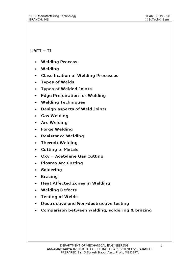 A Comprehensive Guide to Welding Processes, Types of Welds, Welded ...
