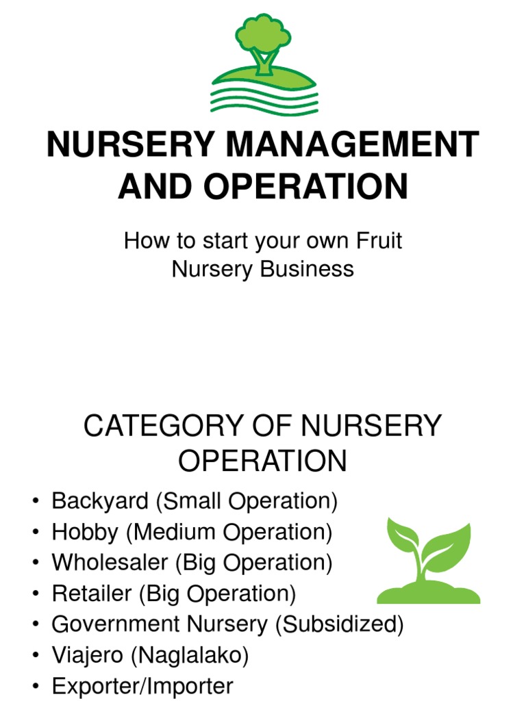Nursery Management and Operation | PDF | Plant Nursery | Landscape ...