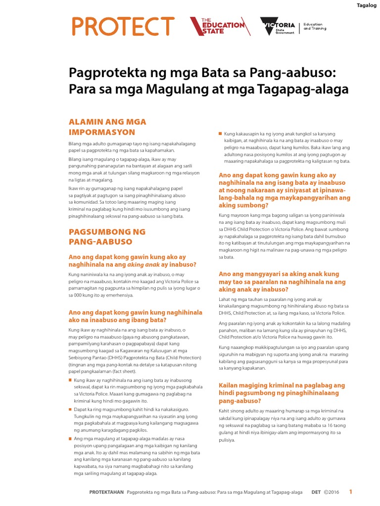 PROTECT FactSheet Tagalog | PDF