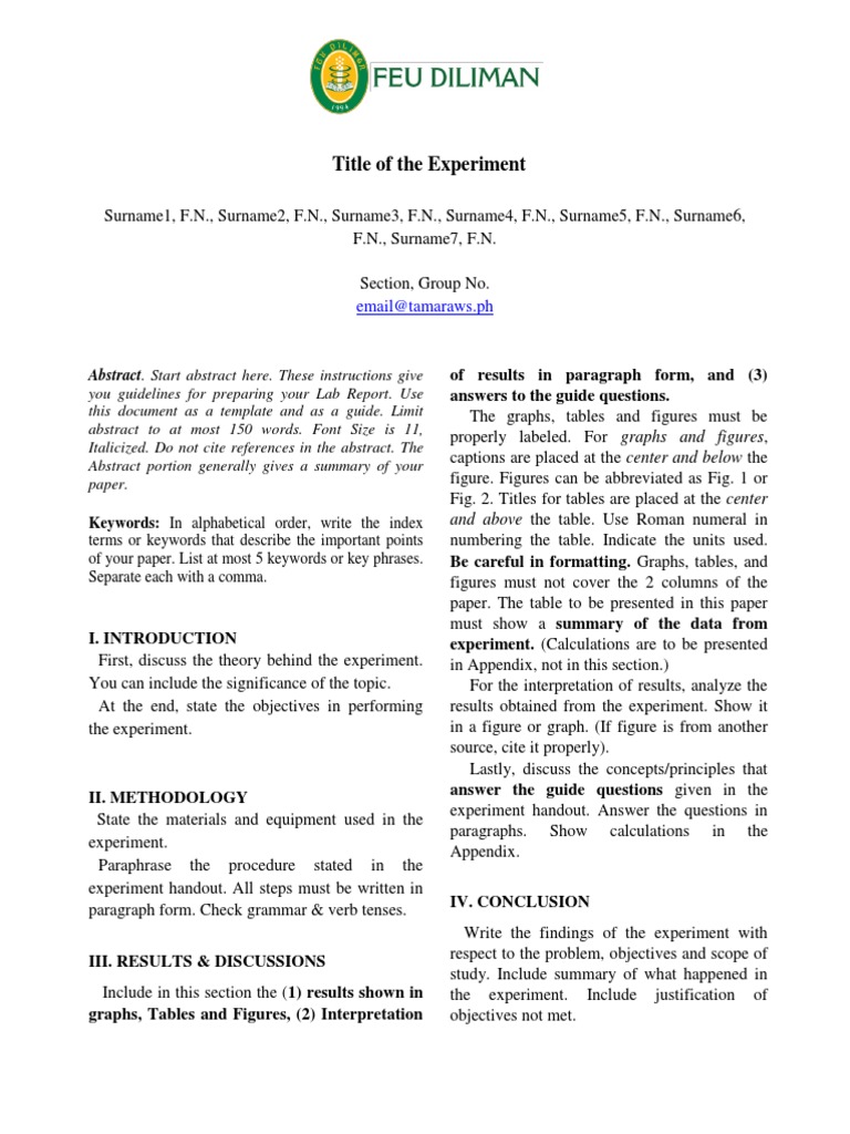 Lab Report Format | PDF | Citation | Publishing
