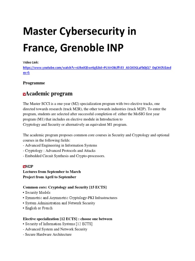 Master Cybersecurity in France | PDF | Digital Forensics | Computer ...