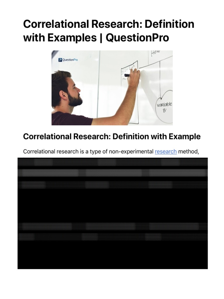 Correlational Research - Definition With Examples - QuestionPro | PDF ...