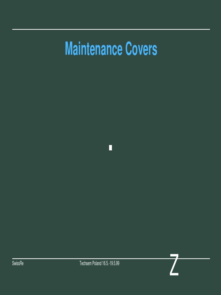 1999 Maintenance Covers-Eng PDF | PDF | Insurance | Indemnity