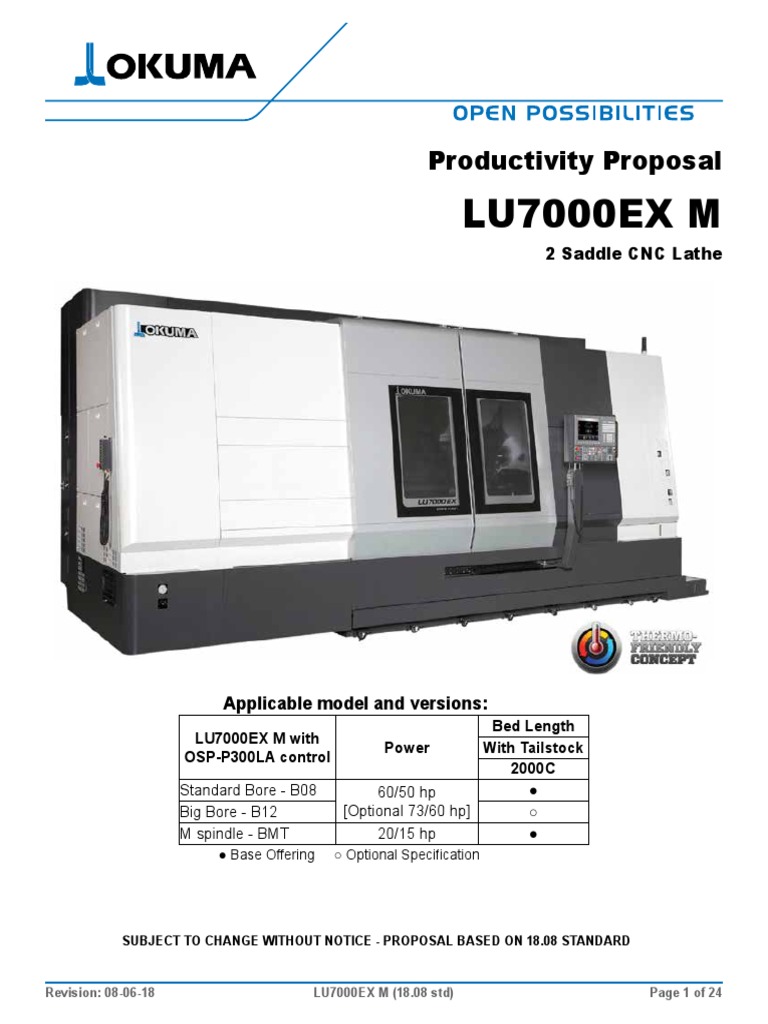 LU7000EX M Proposal | PDF | Numerical Control | Machines