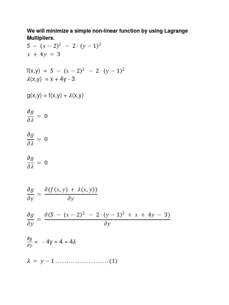 Constraint Minimization | PDF
