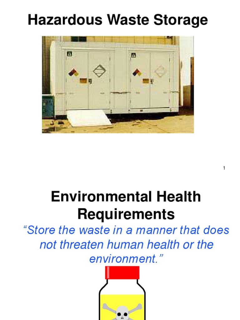 Hazardous Waste Storage Requirements | PDF | Hazardous Waste | Environment