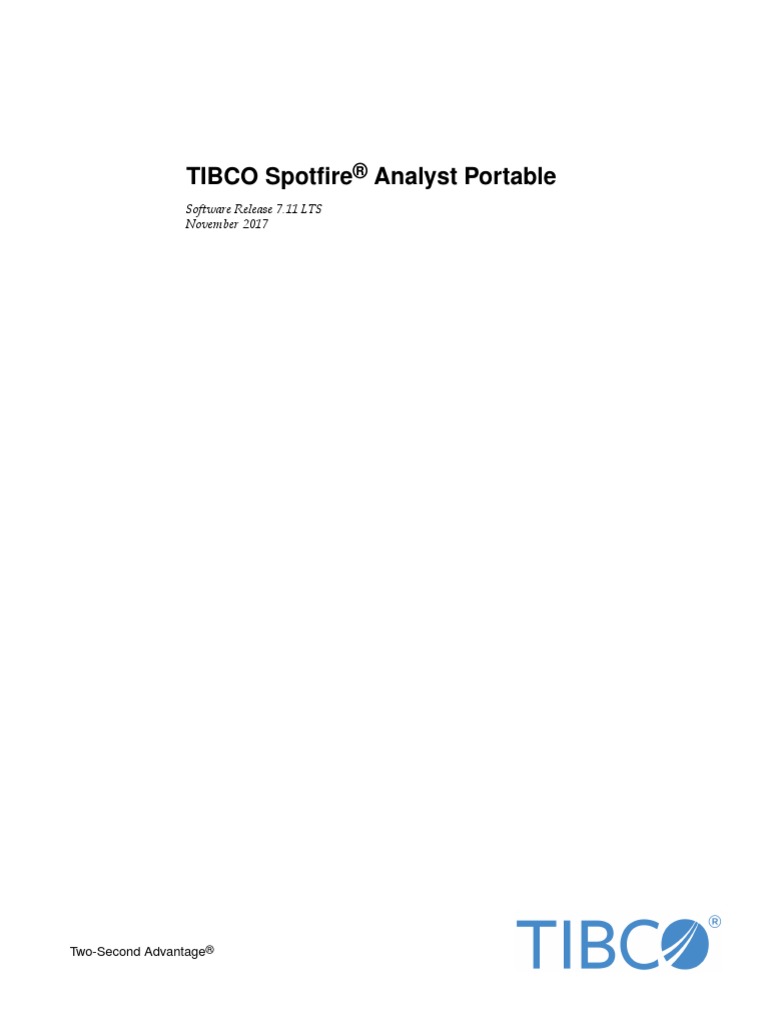 About TIBCO Spotfire Portable | PDF | Zip (File Format) | Computing