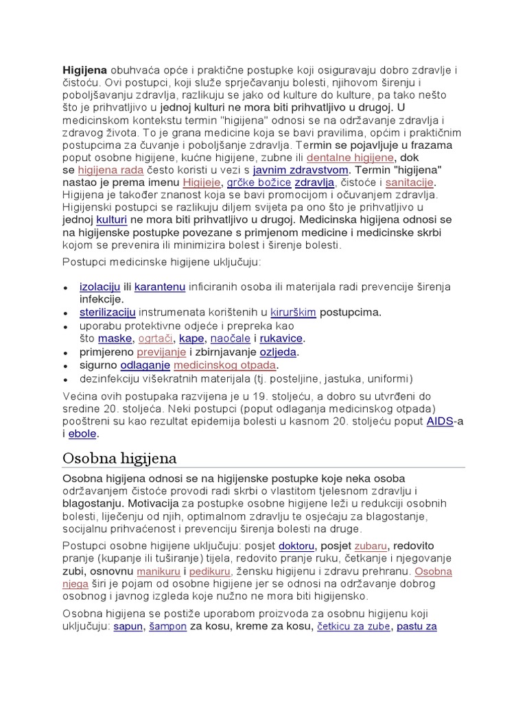 Higijena | PDF