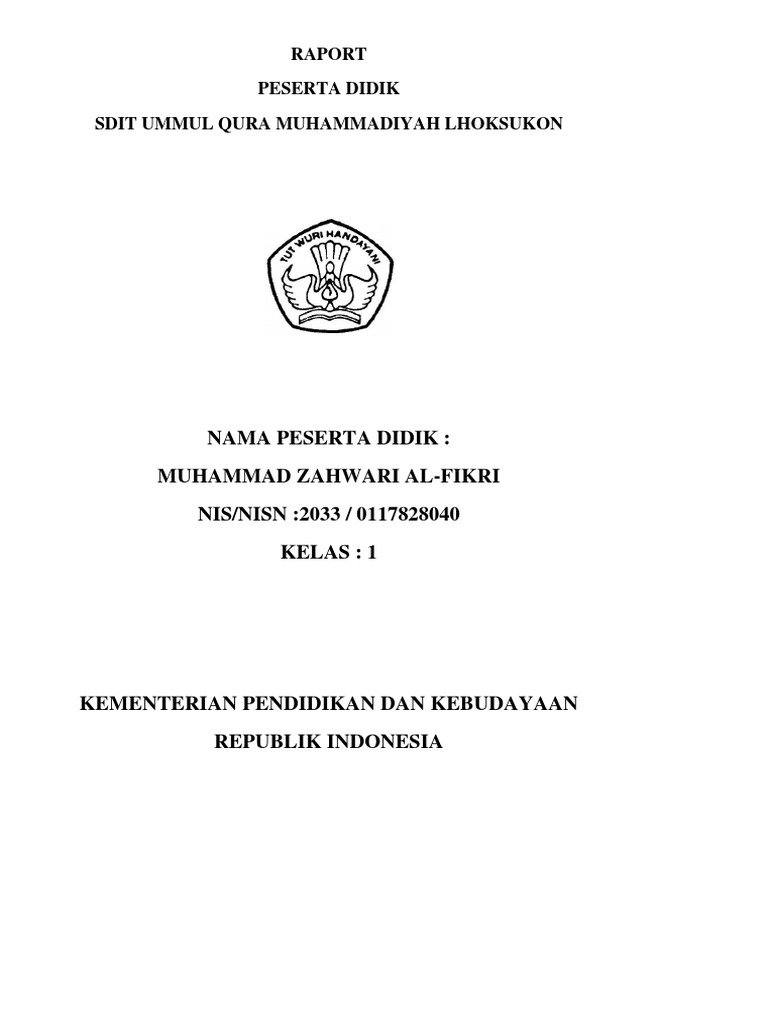Contoh Rapor k13 Terbaru | PDF