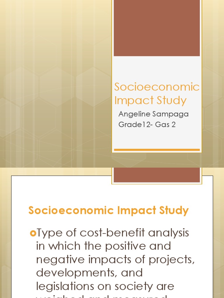 Socioeconomic Impact Study | PDF | Stocks | Business