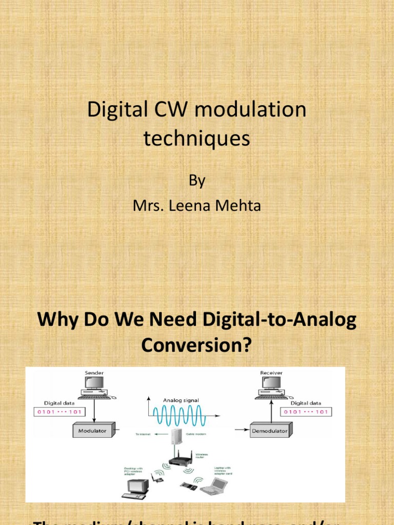 Digital CW Modulation Techniques: by Mrs. Leena Mehta | PDF | Modulation | Broadcasting