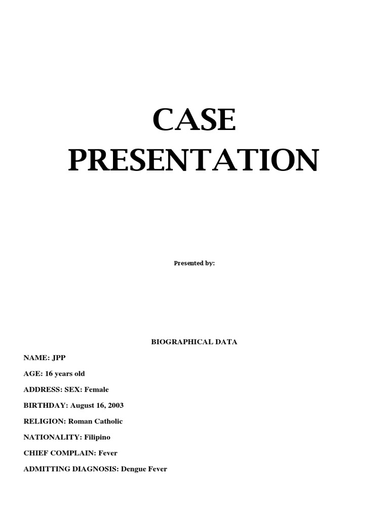 CAse Pres | PDF | Virus | Medical Specialties
