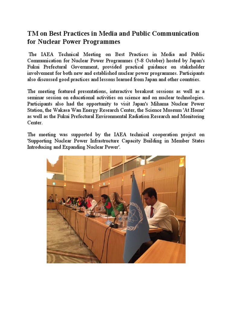 TM On Best Practices in Media and Public Communication For Nuclear ...