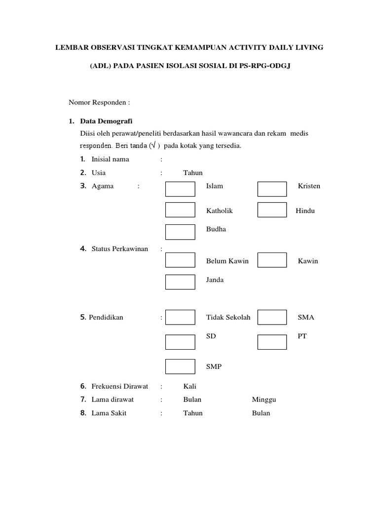 Lembar ADL | PDF