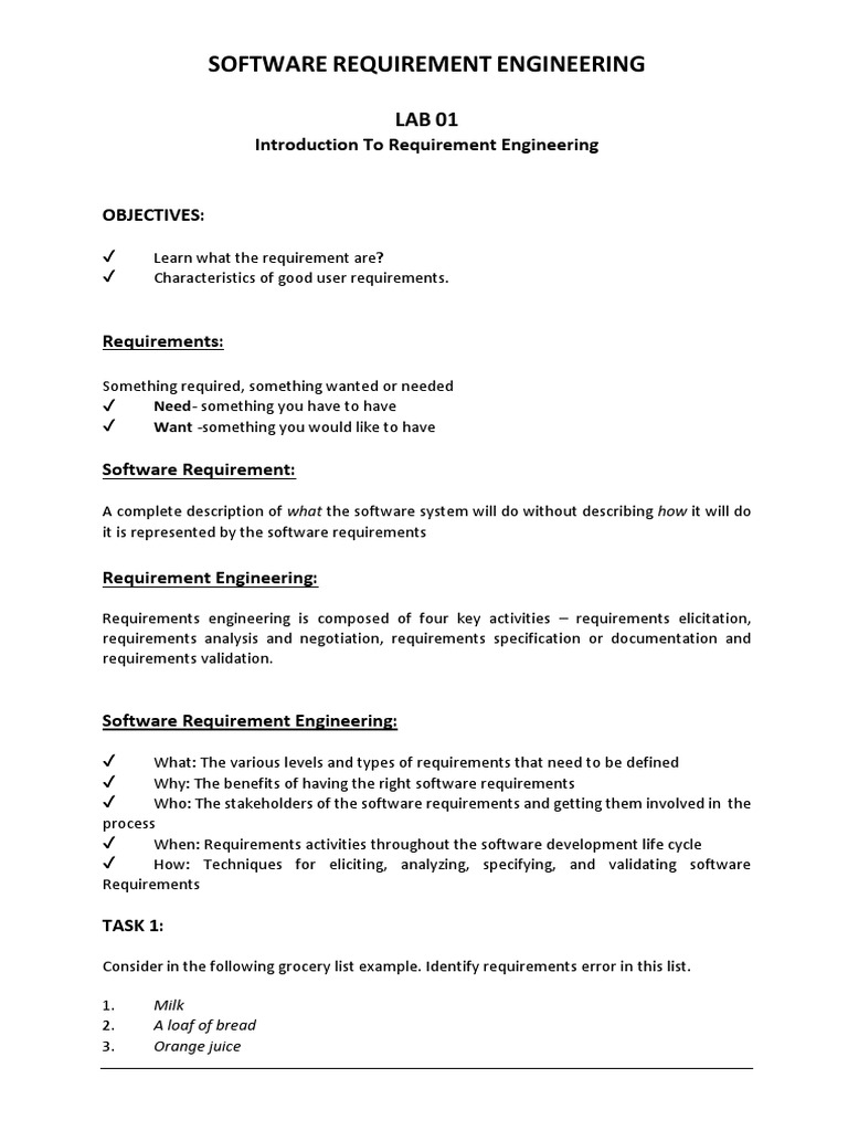 SRE Lab 01 | Download Free PDF | Systems Theory | Cognition