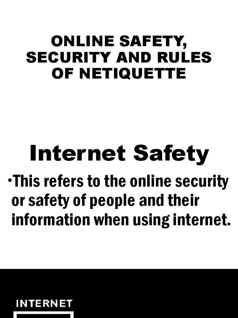 Internet Safety and Netiquette Rules | PDF | Social Science | Lifestyle