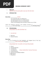 Civil Wedding Ceremony Script | PDF | Wedding | Social Conventions