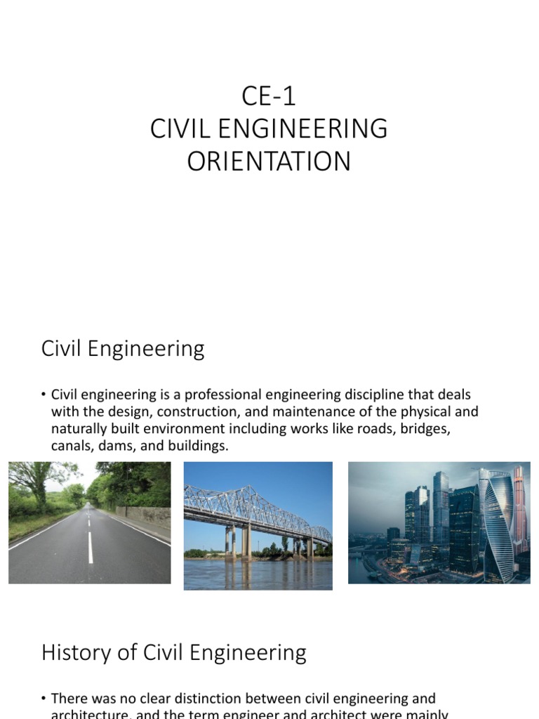 CE-1 Civil Engineering Orientation | PDF | Pyramid | Civil Engineering
