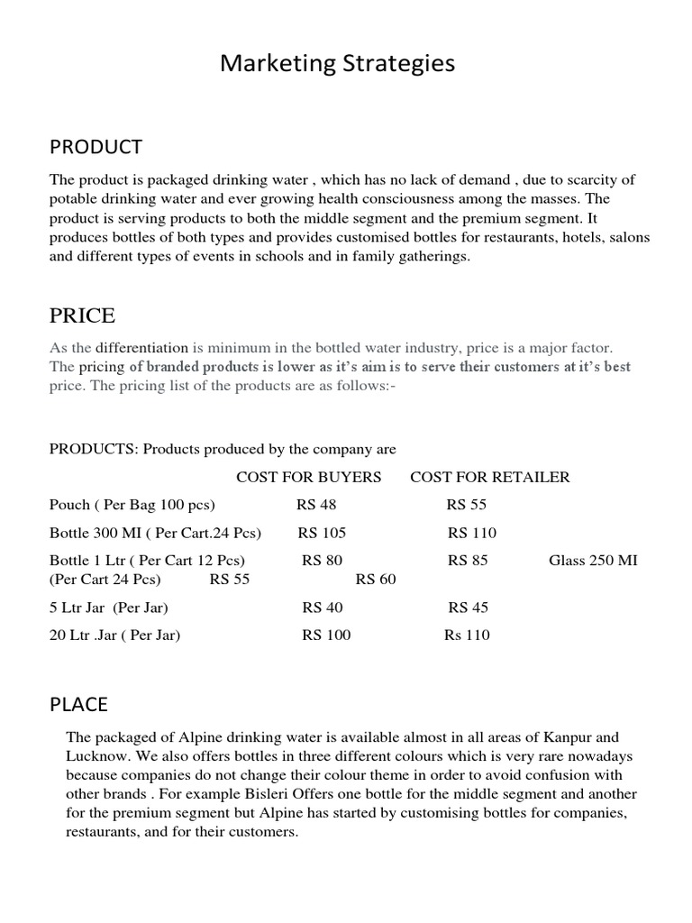 Marketing Strategies | PDF