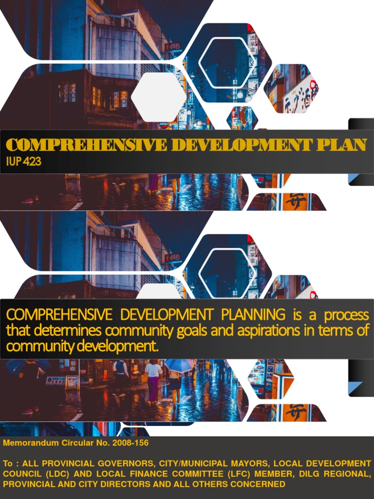 LECTURE 07 Comprehensive Development Plan | PDF | Economic Development ...