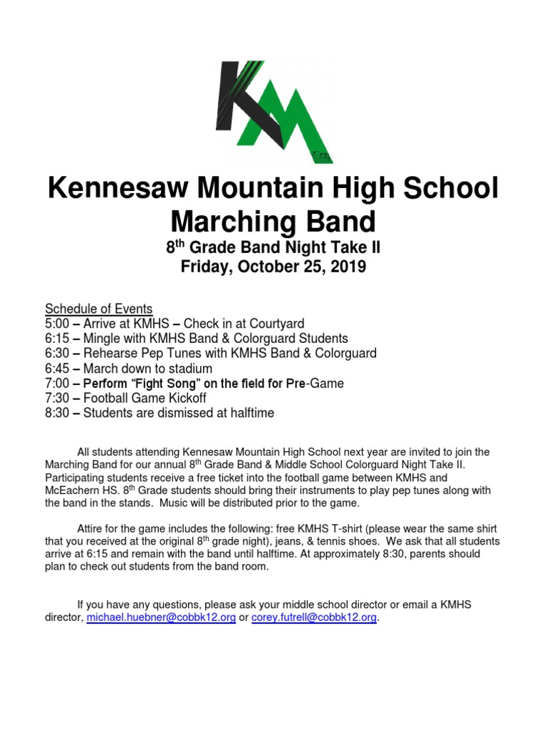 8th Grade Night Letter 2019 - Take II | PDF