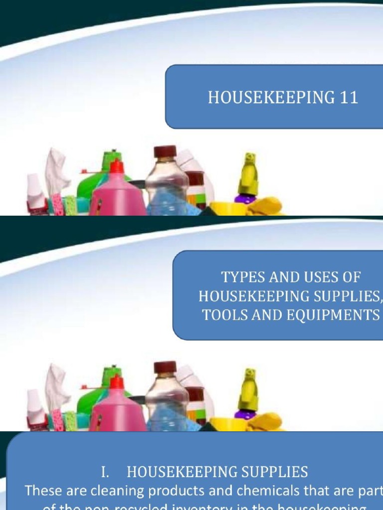 Housekeeping Tools and Equipment | PDF