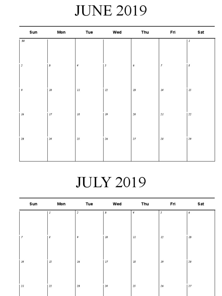 2019-2020 Monthly Calendar | PDF
