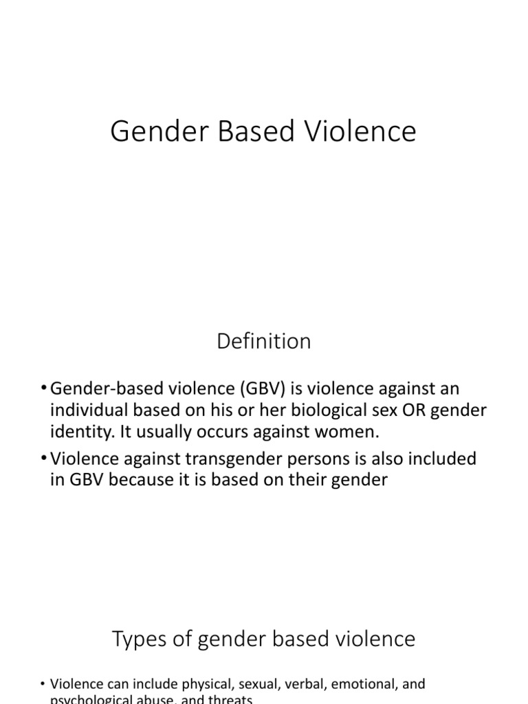 Gender Based Violence | PDF | Domestic Violence | Violence