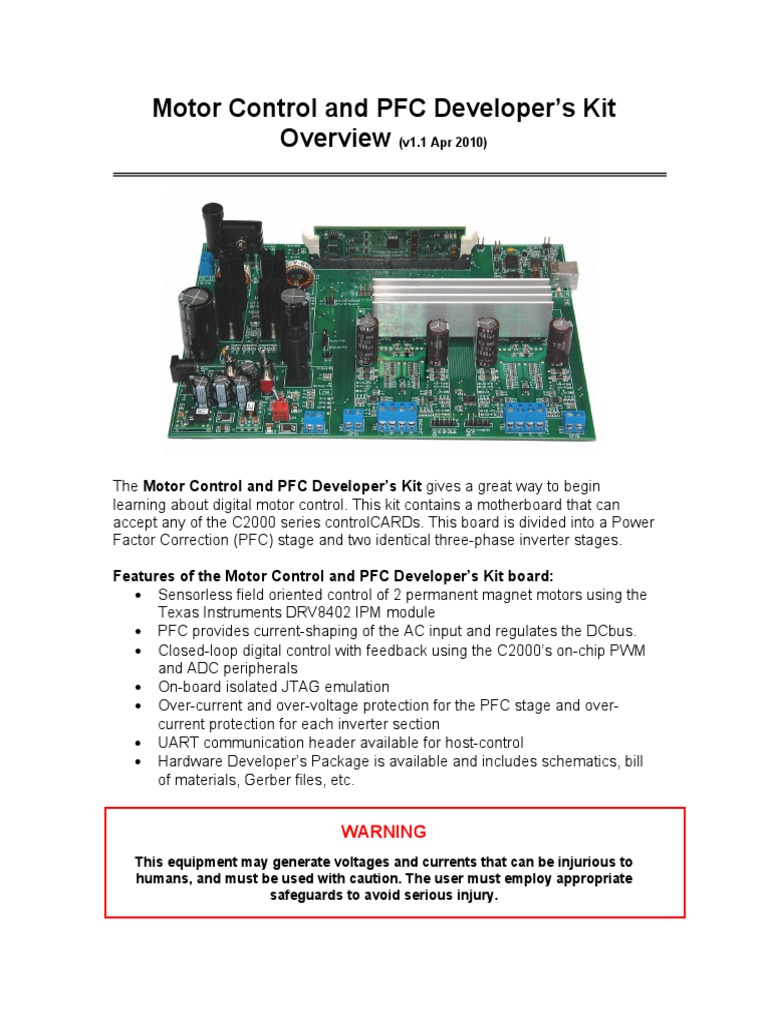 Motor Control and PFC Developer's Kit Overview | PDF | Zip (File Format ...