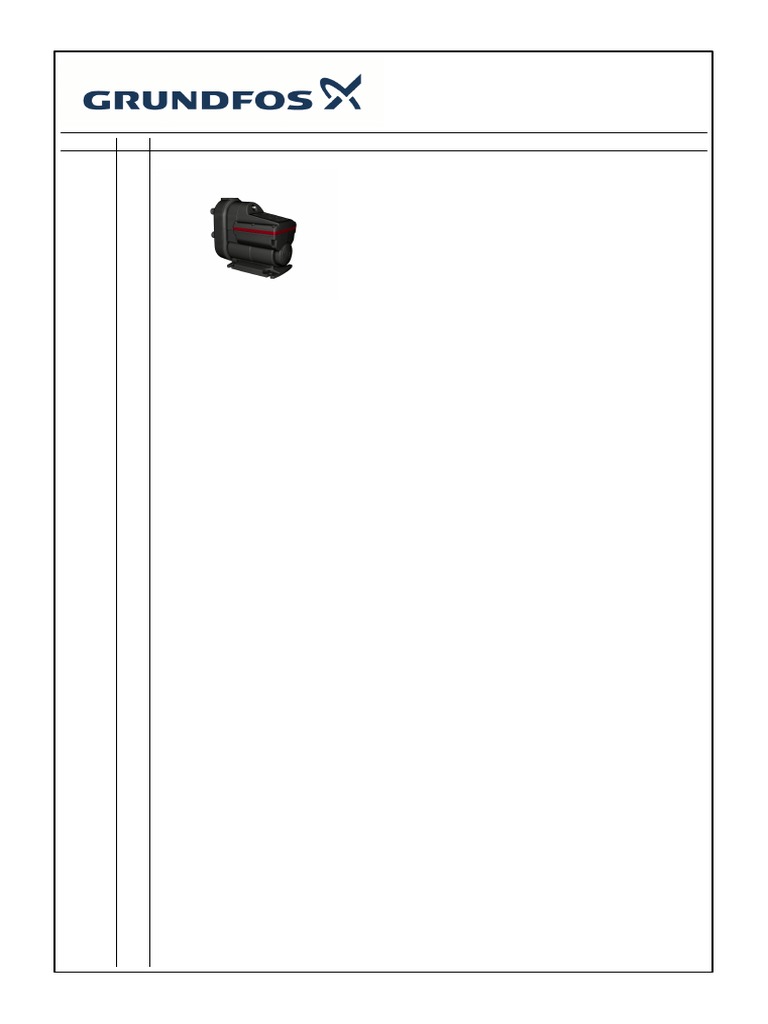 Product Specification Sheet for Grundfos SCALA2 3-45 A Self-Priming ...