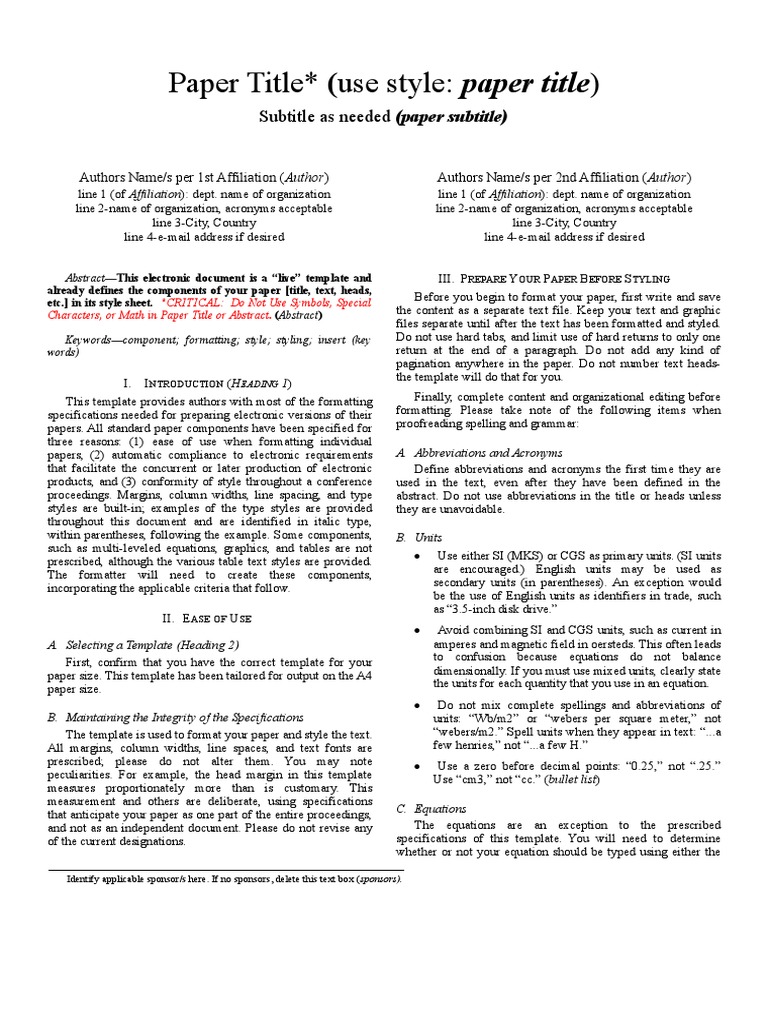 Project Paper Format | PDF | Bracket | Note (Typography)