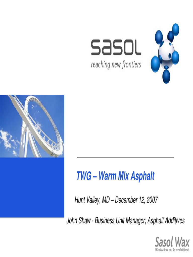 Sasobit 44 | PDF | Asphalt | Wax