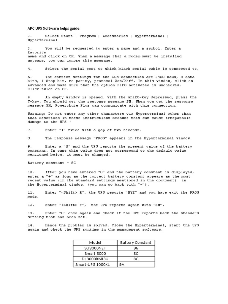 APC UPS Software Helps Guide | PDF | Electronics | Computer Engineering