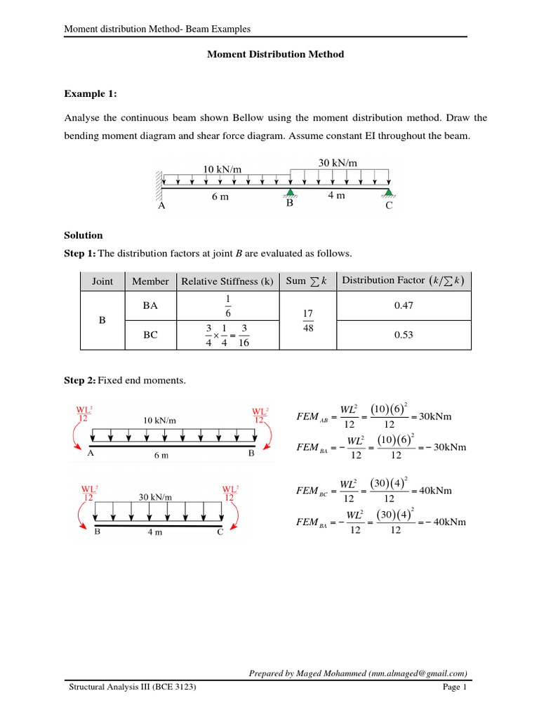 Moment Distribution Beam | Download Free PDF | Earthquake Engineering ...