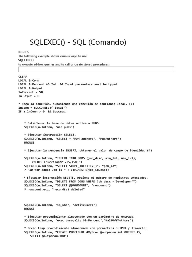 Comandos Sql Pdf Sql Tabla Base De Datos