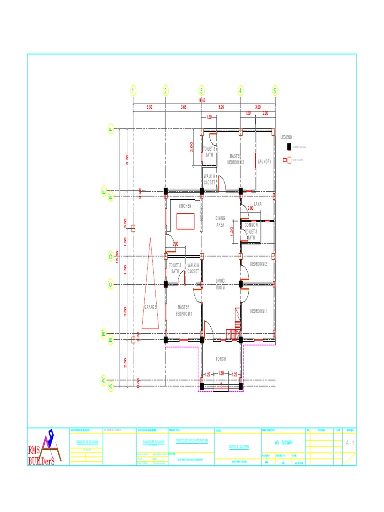 Legend:: Ramces M. Soliman Proposed Renovation Plan Ramces M. Soliman ...