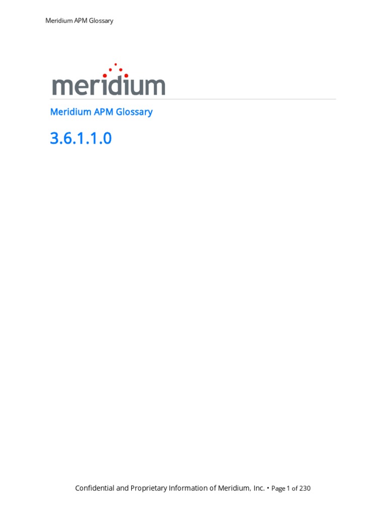 Meridium APM Glossary | PDF | Metadata | Databases