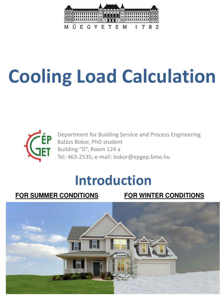 Cooling Load & Heat Gain Analysis | PDF | Heat Transfer | Humidity