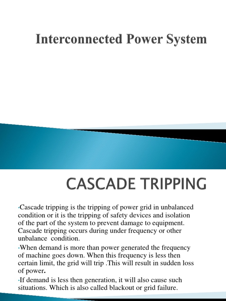 Interconnected Power System | PDF | Electrical Grid | Electric Power ...