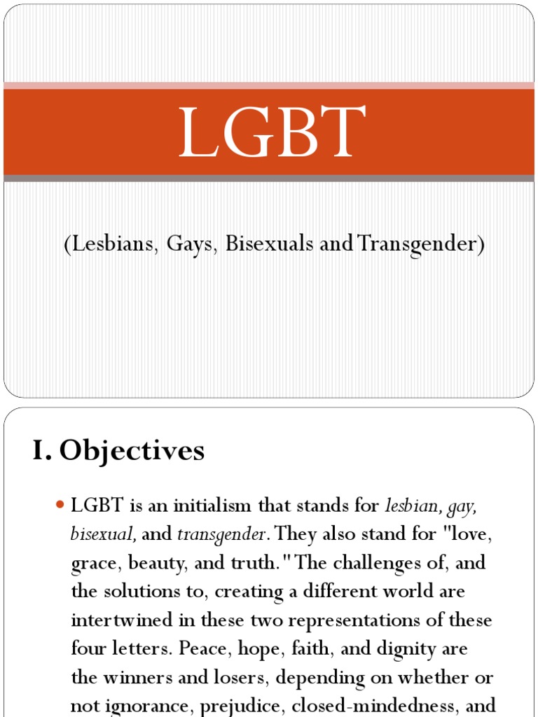 Lesbians, Gays, Bisexuals and Transgender | PDF | Lgbt | LGBTQIA+ Studies