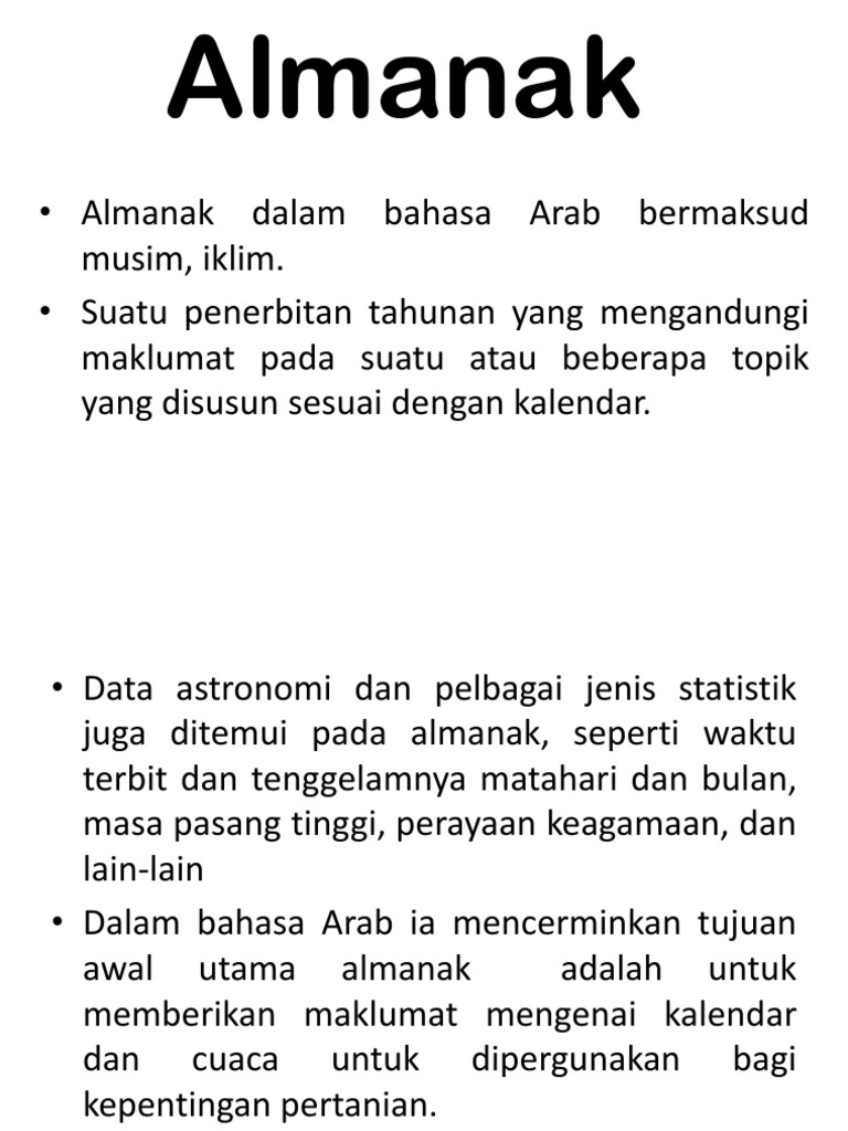 Almanak | PDF | Ilmu Sosial | Sejarah