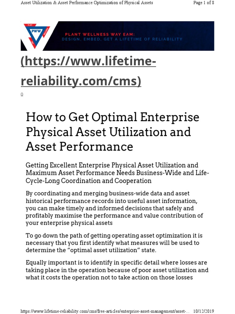 (HTTPS://WWW - Lifetime-: How To Get Optimal Enterprise Physical Asset ...