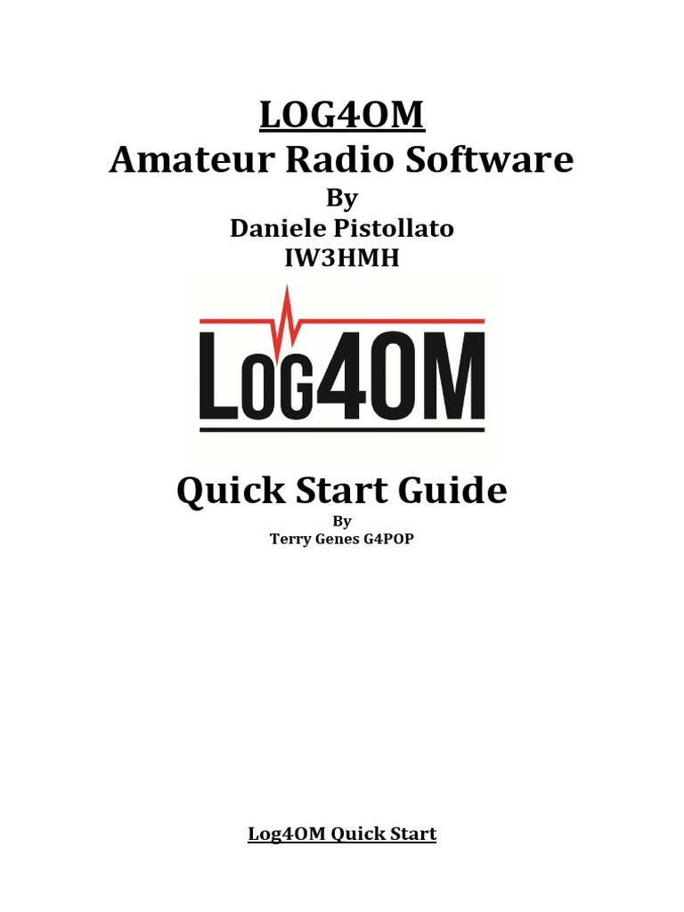 Log4OM Quick Start | PDF | Microsoft Windows | System Software
