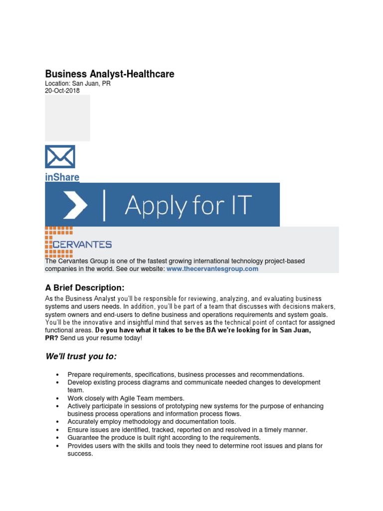 Business Analyst Profile